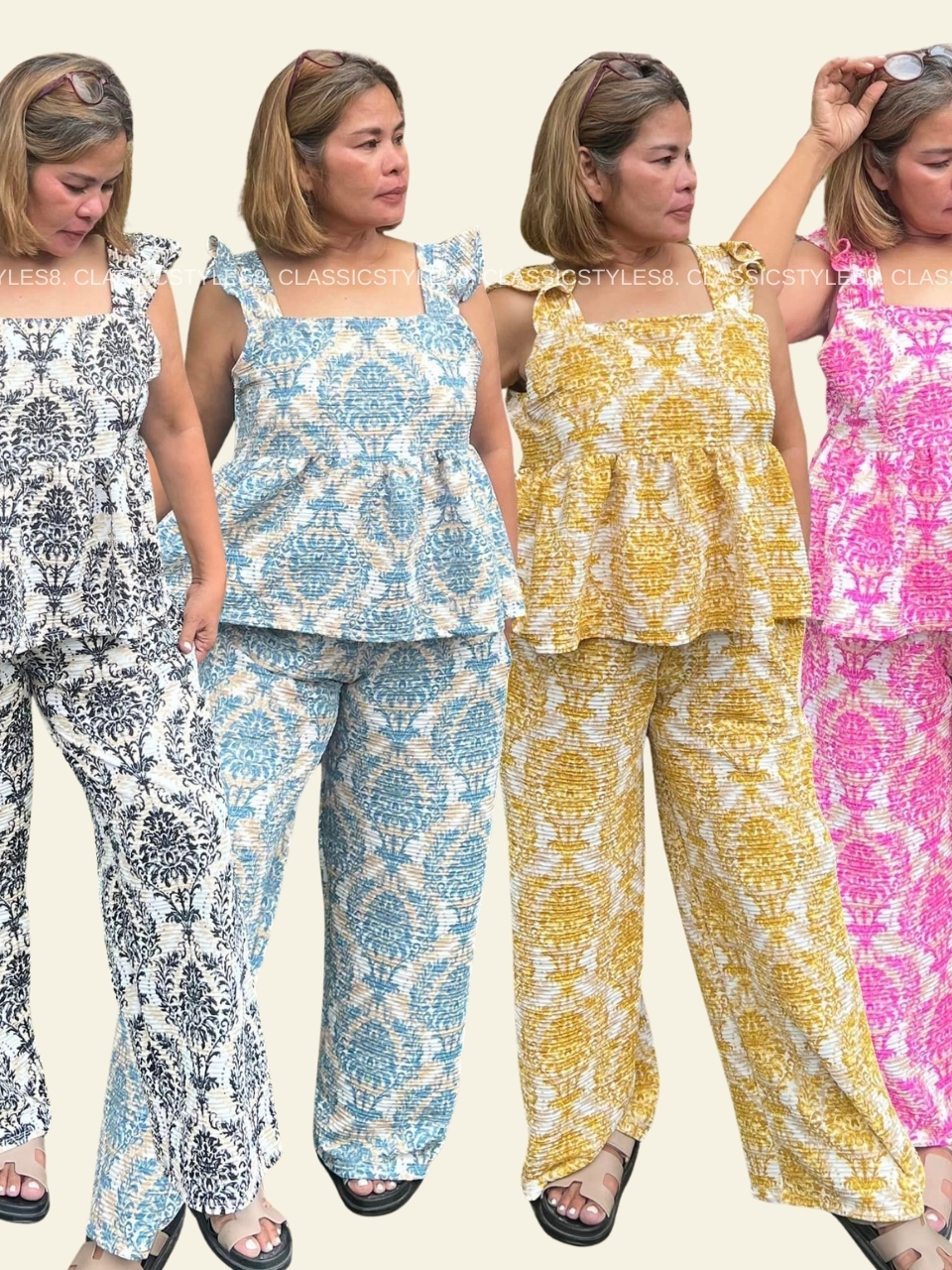 Maya Coordinates L-XXL Terno For Women Outfit Terno Pants and Top ...