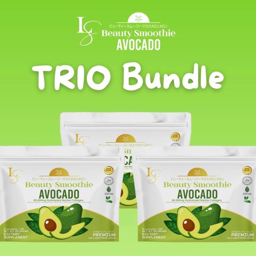 LUXE BEAUTY SMOOTHIE AVOCADO TRIO PACK (10 SACHET PER PACK) | Shopee ...