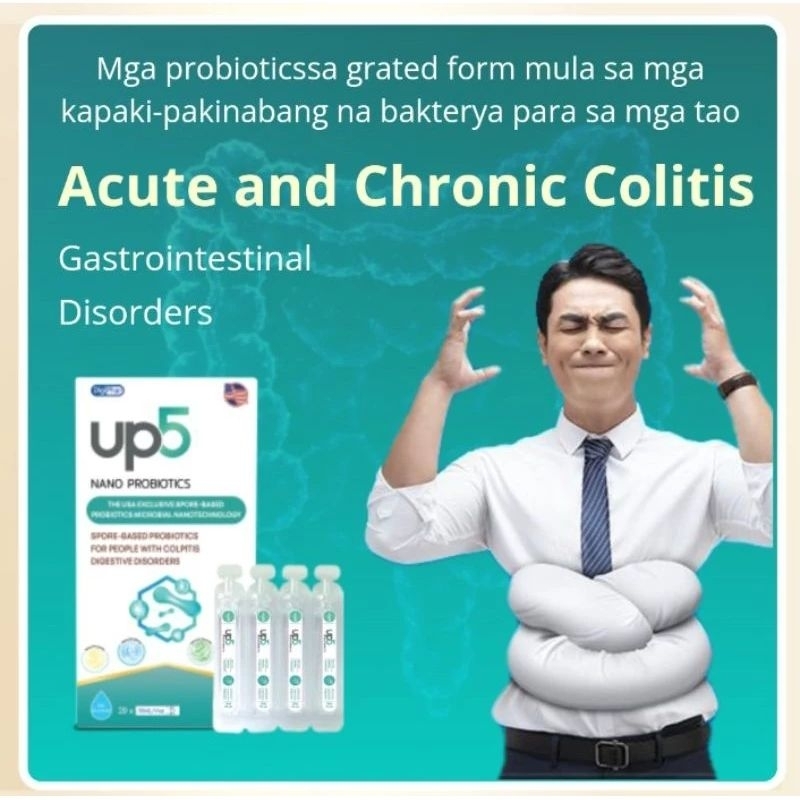 ORIGINAL UP5 NANO PROBIOTICS 20 TUBES FOR HEMORHOIDS DIARHEA ...
