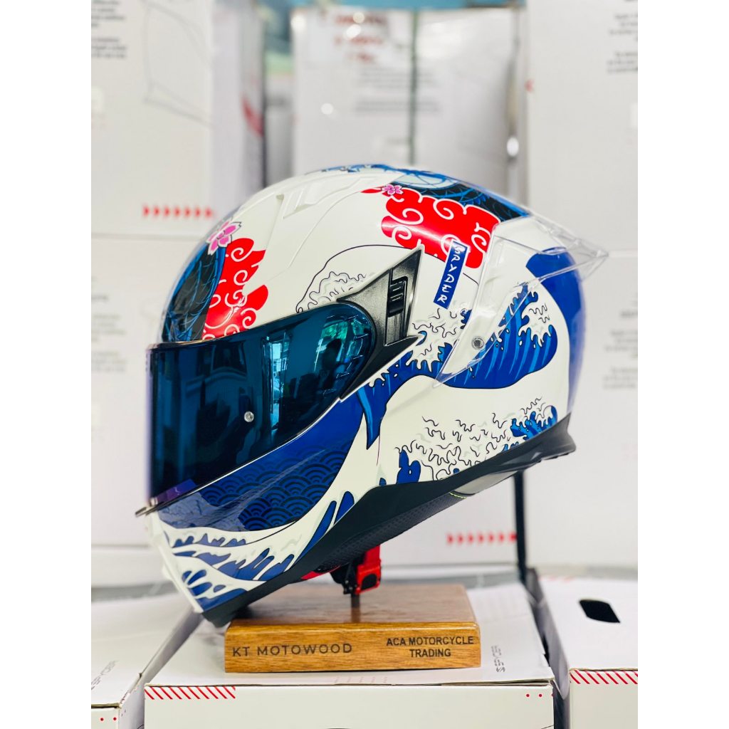 SPYDER FURY Full-face Dual Visor Helmet with FREE CLEAR VISOR (AKIRA ...