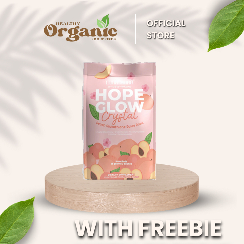 LUNA AURA Hope Glow Crystal Peach Juice Drink Reduced Glutathione ...