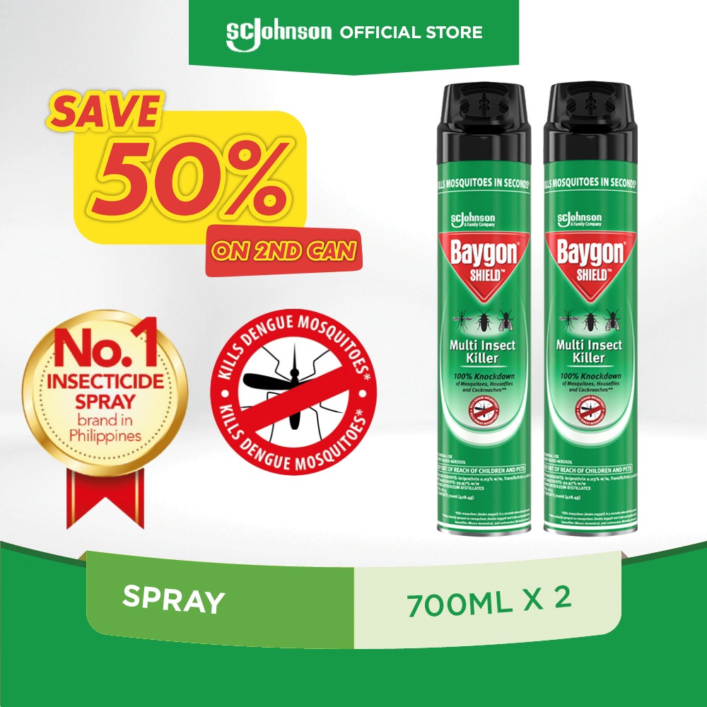 Baygon Shield Multi Insect Killer 700ml (BUNDLE OF 2) | Shopee Philippines