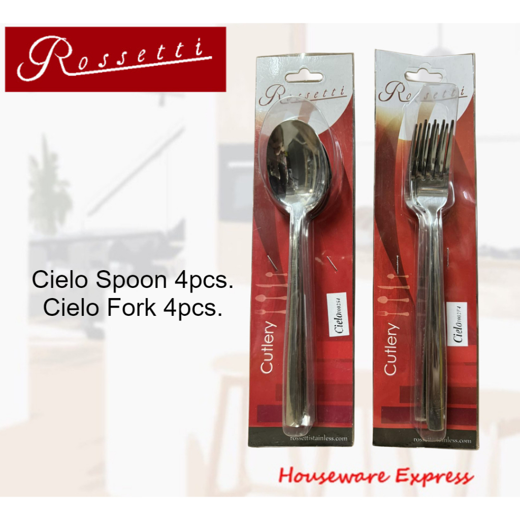 Rossetti Cielo Spoon / Fork 4pc. Set Cielo #1002S4 (Houseware Express ...