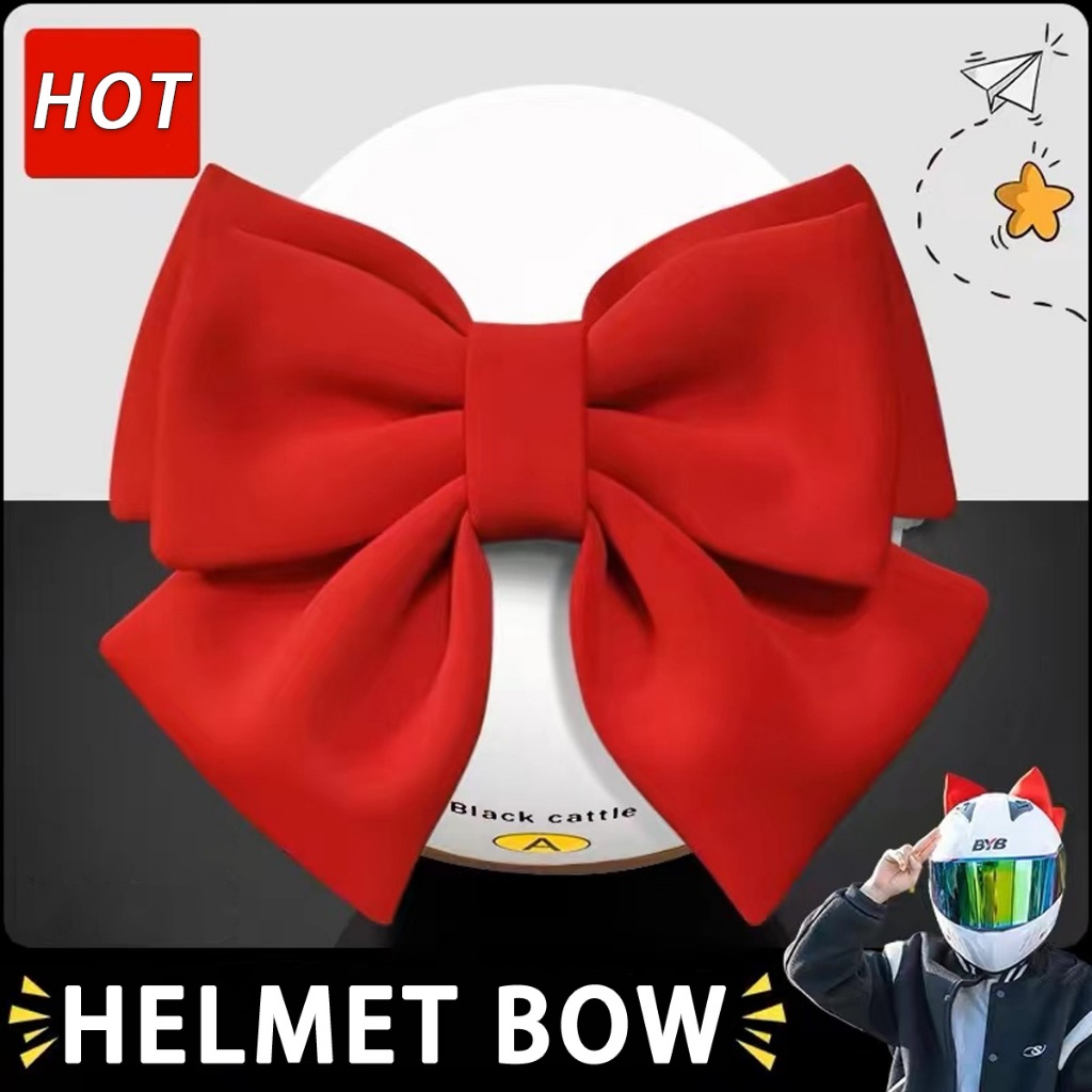 Helmet decoration bow decoration double layer cute bow accessories ...