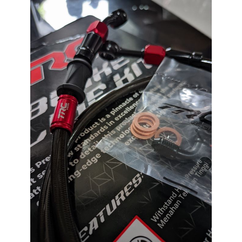 TRC BRAKE HOSE FRONT 96CM (MIO/SOULTY/MIO 125/M3/AEROX/beat/click125 ...