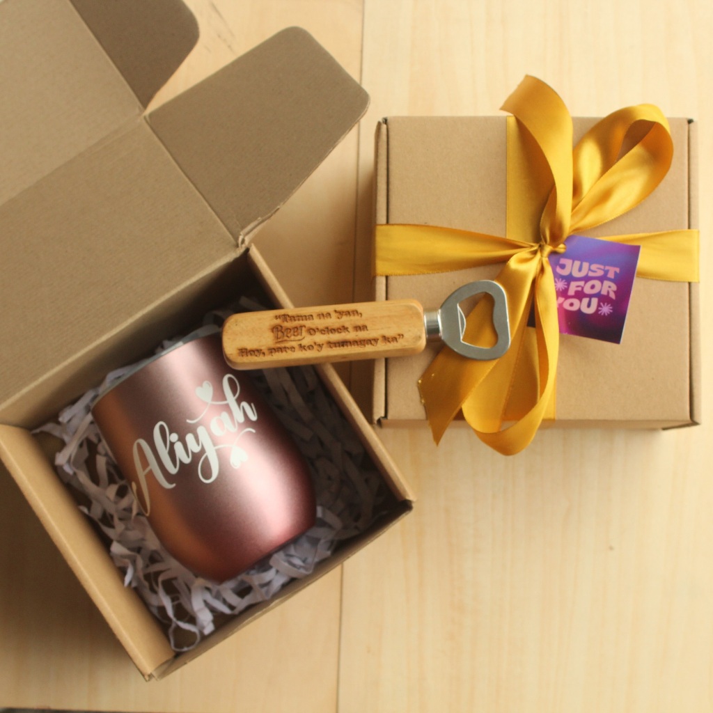 Free Label Personalized Egg Mug with Engraved Bottle Opener | Gift Set ...