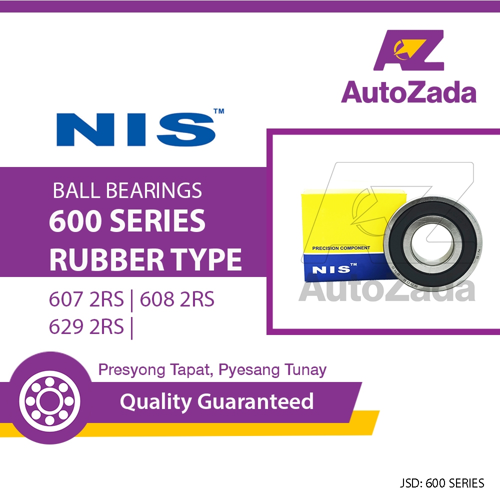 [NIS] BALL BEARING 607 608 627 628 629 (OPEN/RUBBER/METAL) | Shopee ...