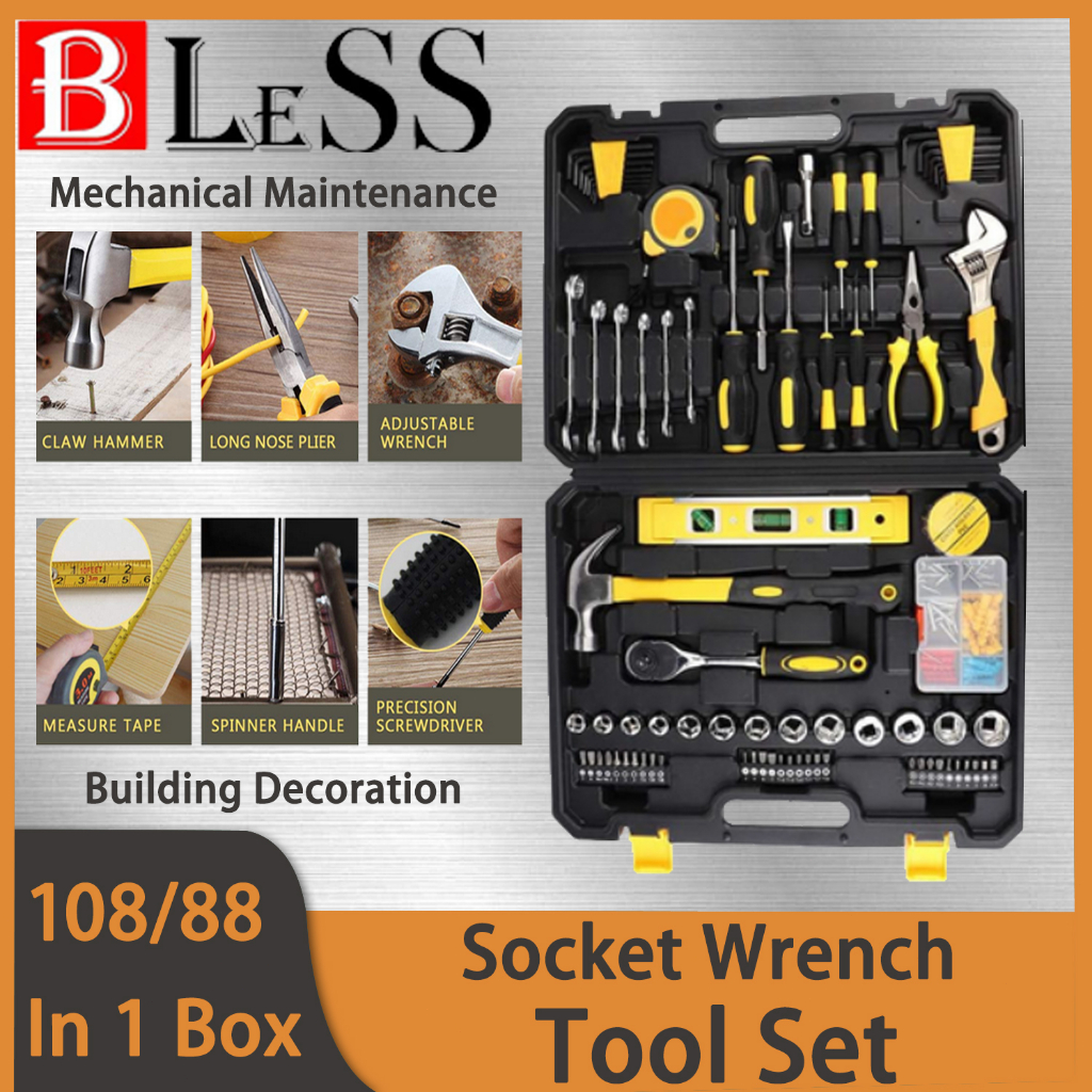 BLESS Manual Wrench Tool Set Heavy Duty Multifunctional Socket Wrench ...