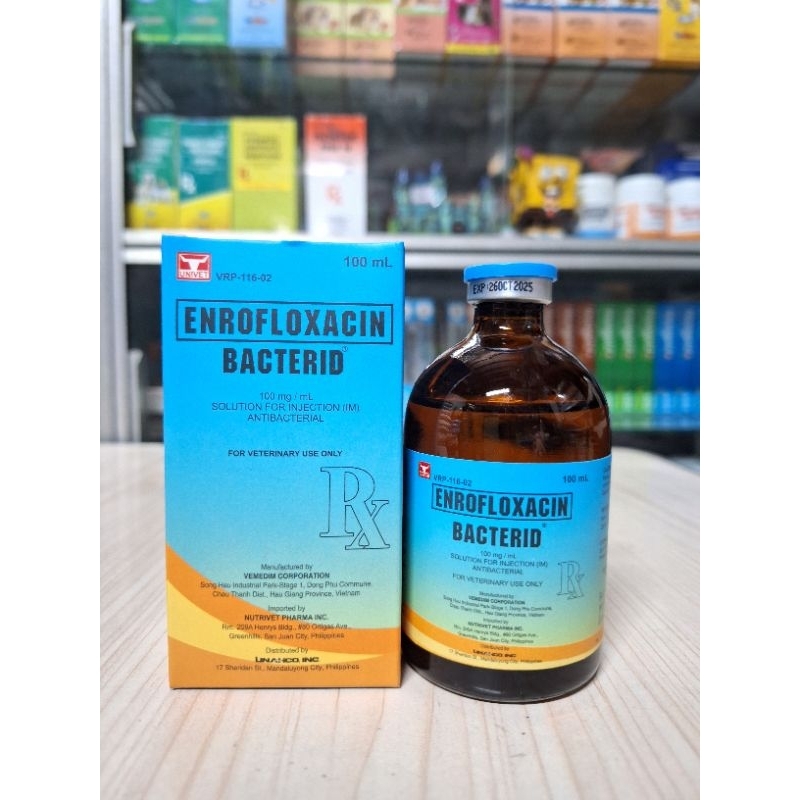 Bacterid 100ml Enrofloxacin UNAHCO | Shopee Philippines