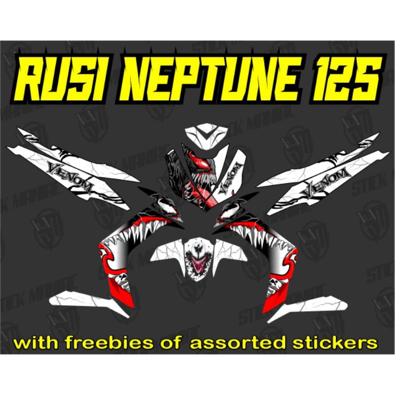 Rusi Neptune 125 decals sticker, Laminated | Shopee Philippines