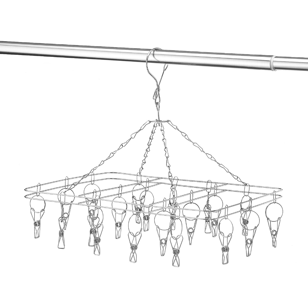 Real Stainless Steel Clothes Hanger Pins Heavy Duty Laundry Drip Hanger ...