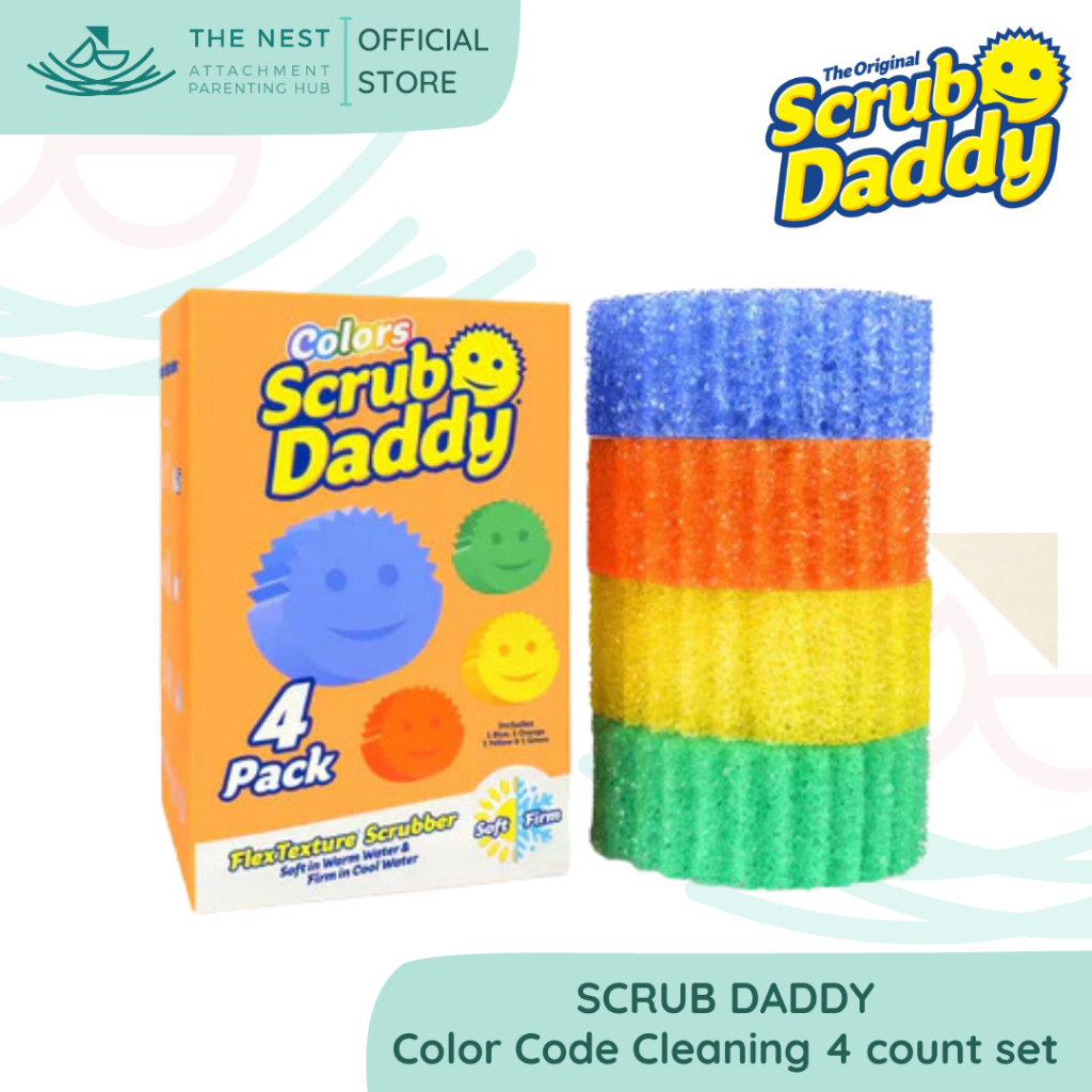 Scrub Daddy Colors - Color Code Cleaning 4 count set | Shopee Philippines
