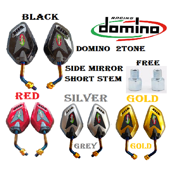 SUZUKI AVENIS 125 DOMINO SIDE MIRROR 2TONE SHORT STEM ACCESSORIES WITH ...