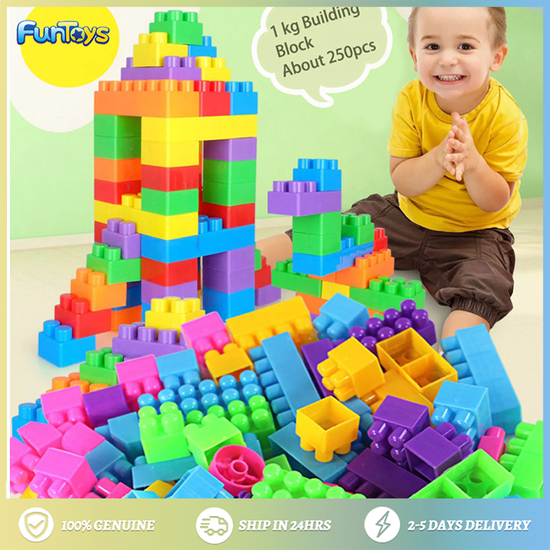 FunToy 256Pieces Puzzle Toy Building Blocks DIY Medium Bricks Children ...