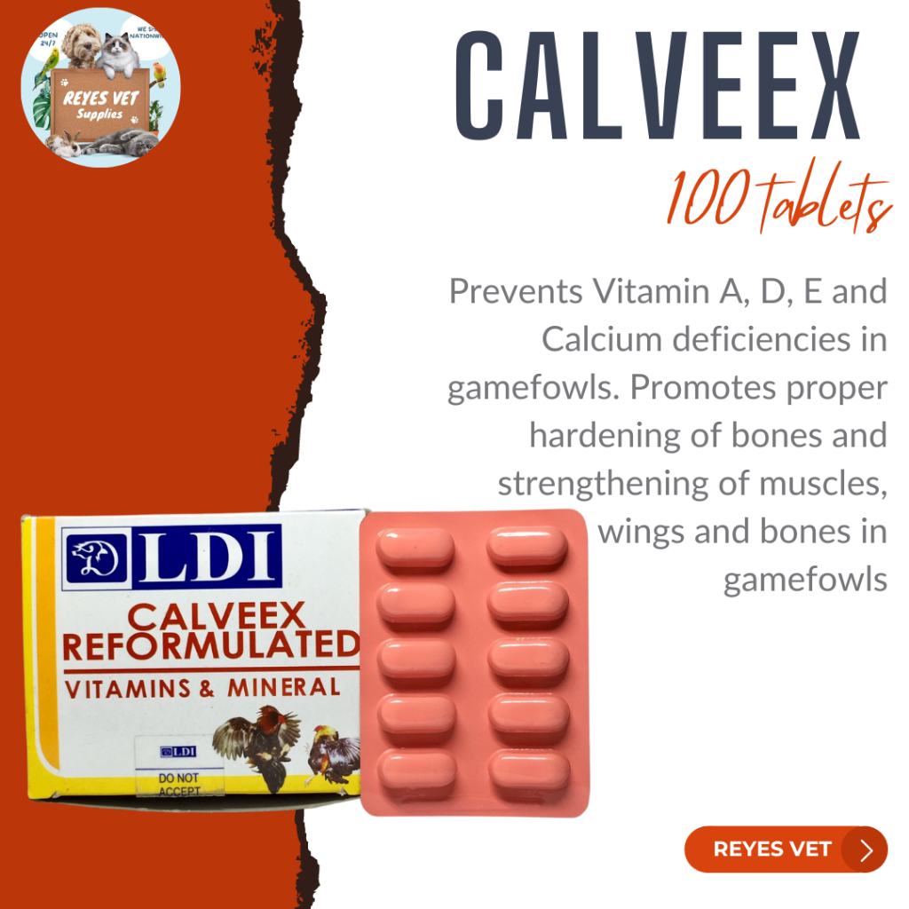 [VET SUPPORT] 100mg Calveex Reformulated For Fighting Cocks Gamefowl ...