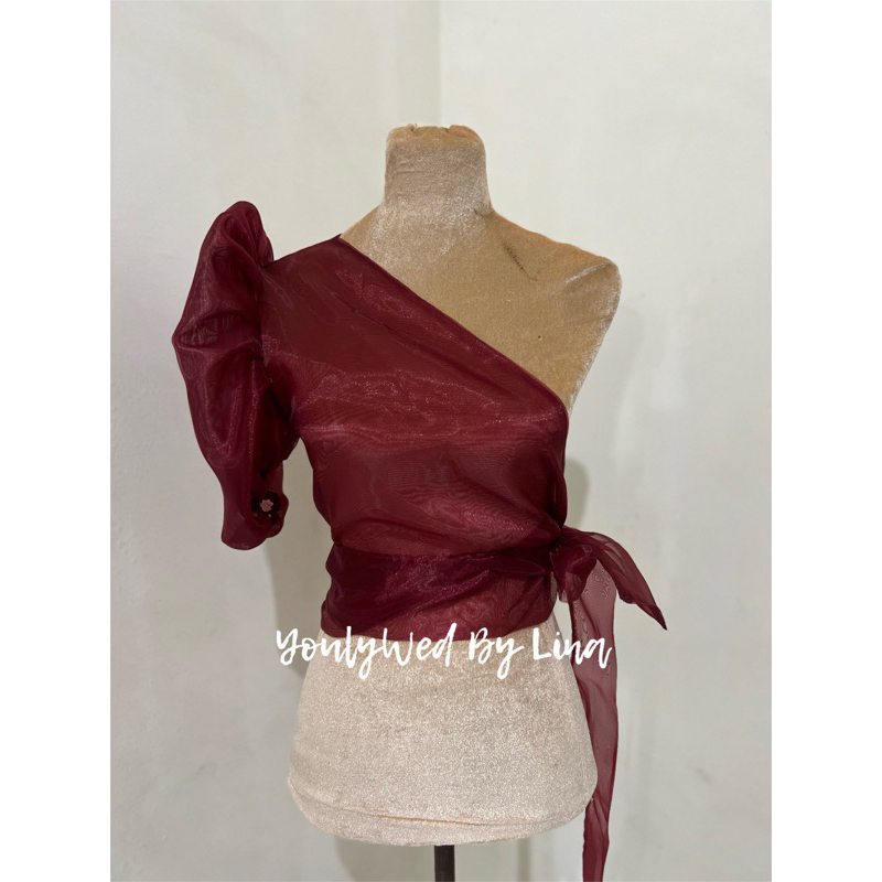 Modern Filipiniana Top One side Venus Cut | Shopee Philippines