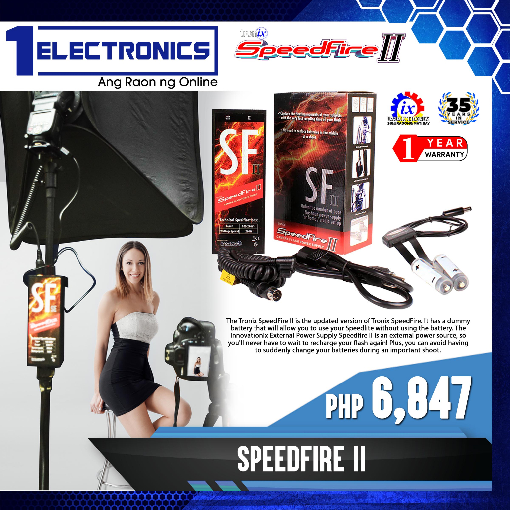 1Electronics SpeedFire II external power supply which connects directly to AC/wall socket ...