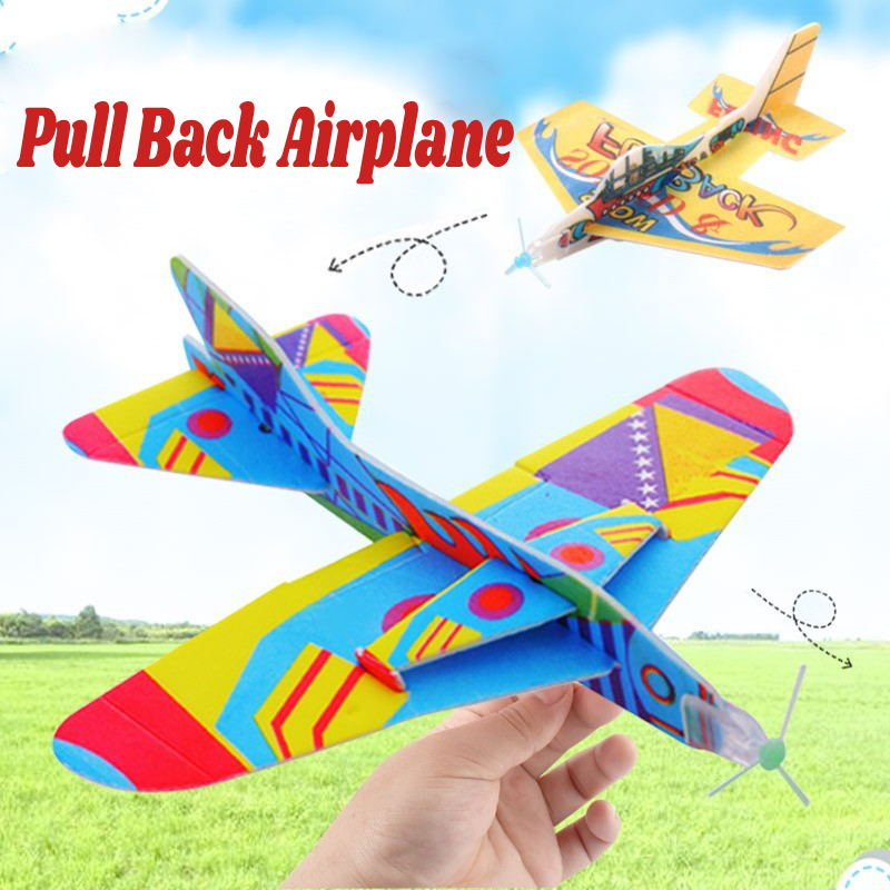 Foam Plane Model Flying Back Airplane 360 Degree Roundabout Hand ...