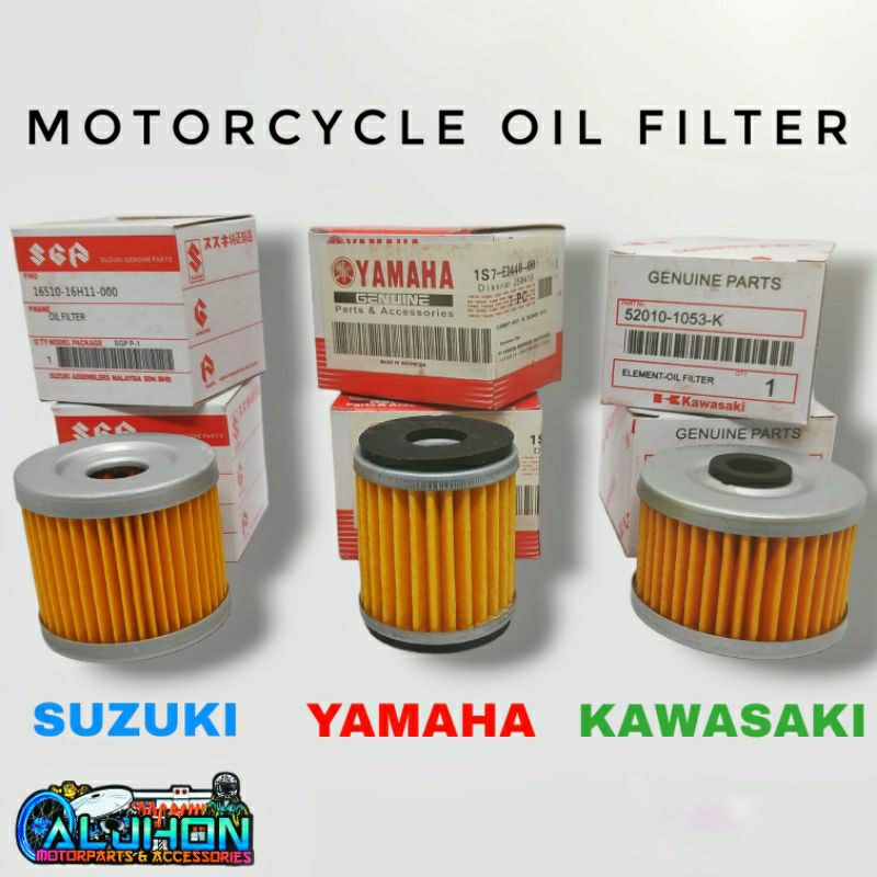 MOTORCYCLE OIL FILTER KAWASAKI, SUZUKI, YAMAHA BAJAJ | Shopee Philippines