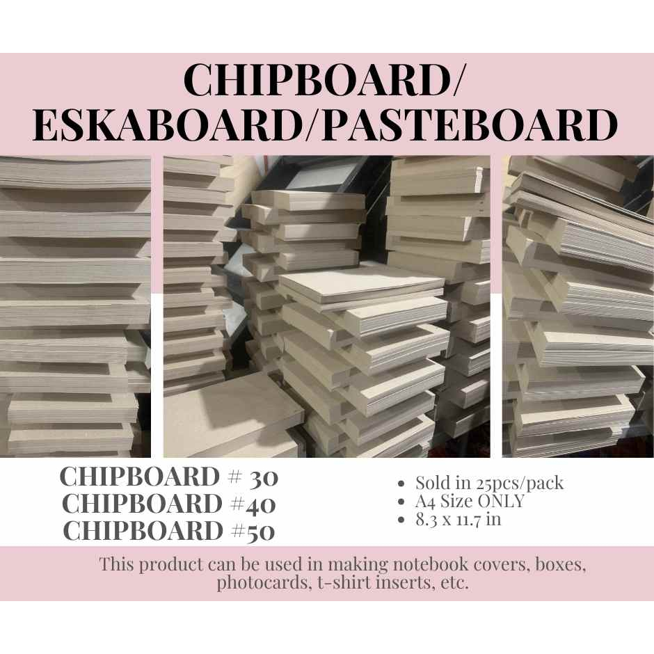 A4 A5 A6 Chipboard Eskaboard Pasteboard #30 #40 #50 Chipboard | Shopee ...