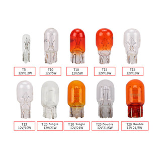 2Pcs 12V Halogen bulb T5 T10 T13 T15 T20 Color Ambre | Shopee Philippines