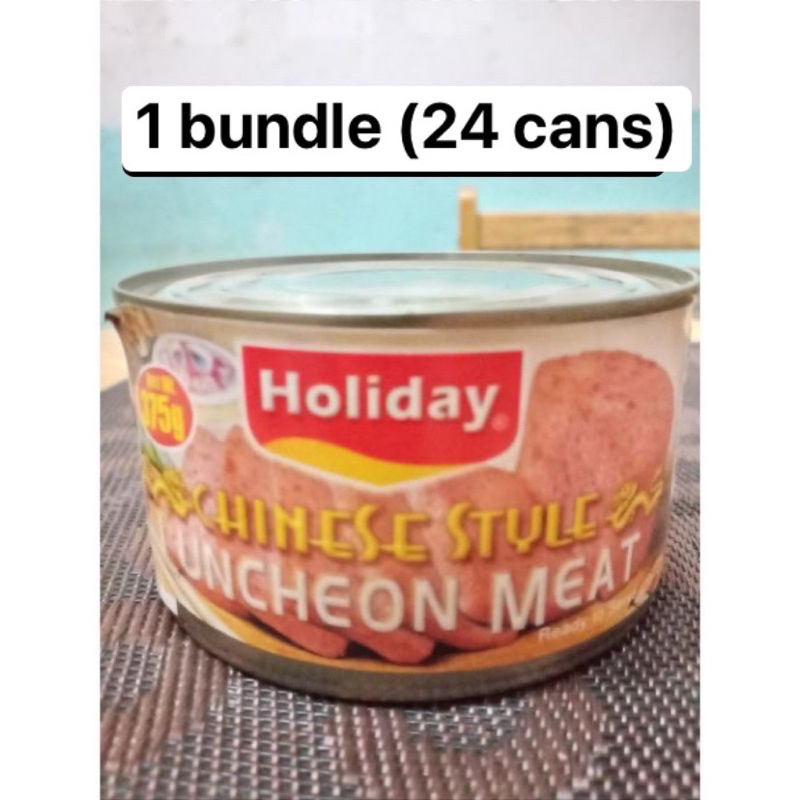 Holiday chinese style lucheon meat 375g in a bundle (24 cans ) | Shopee ...