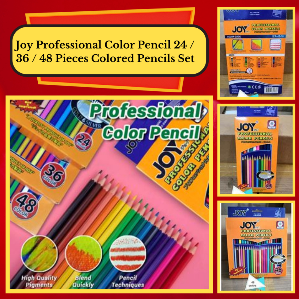 DSS Joy Professional Color Pencil 24 / 36 / 48 Pieces Colored Pencils ...