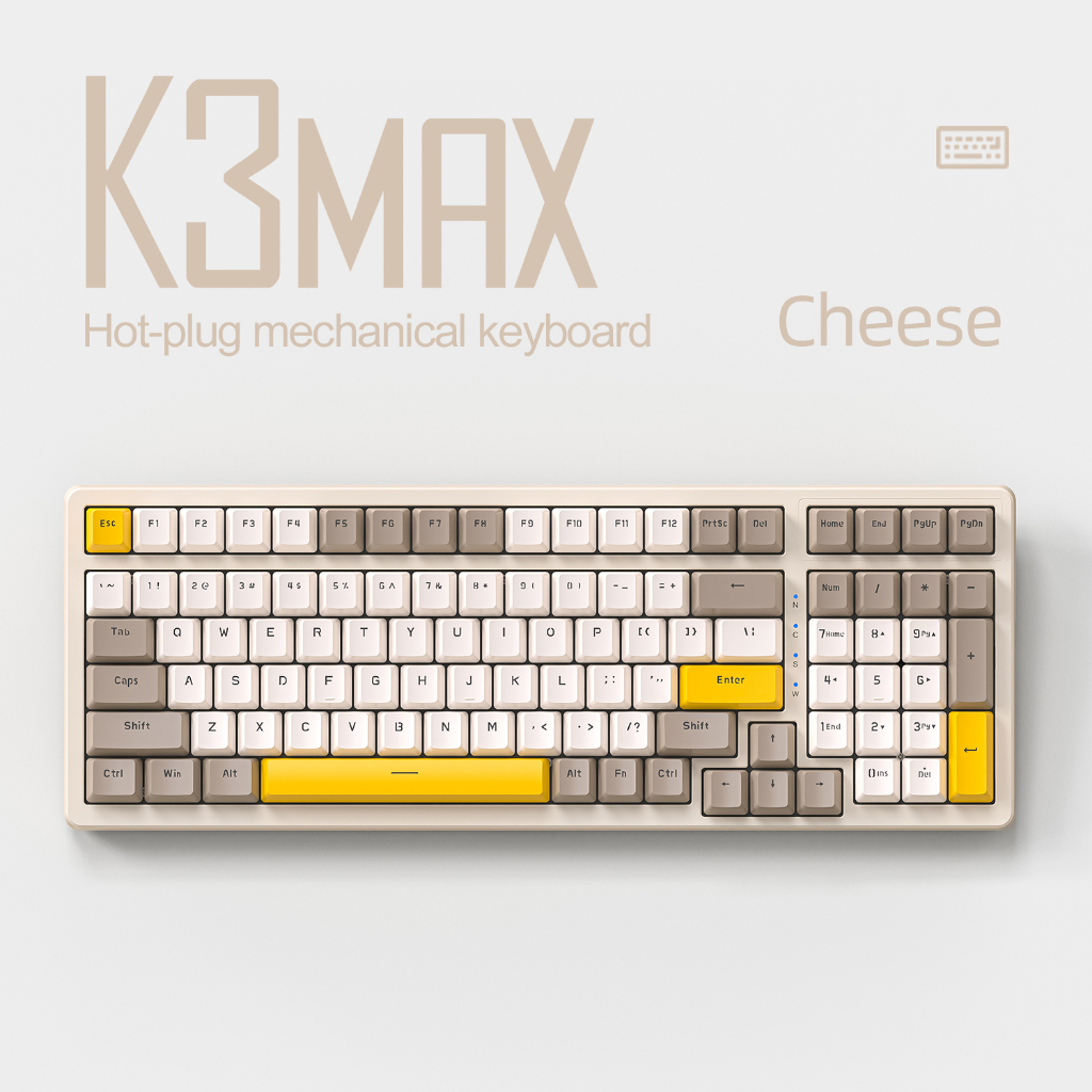 CPSTECH K3 MAX Mechanical Keyboard 100% 98 Keys 100 Type-C Wired ...