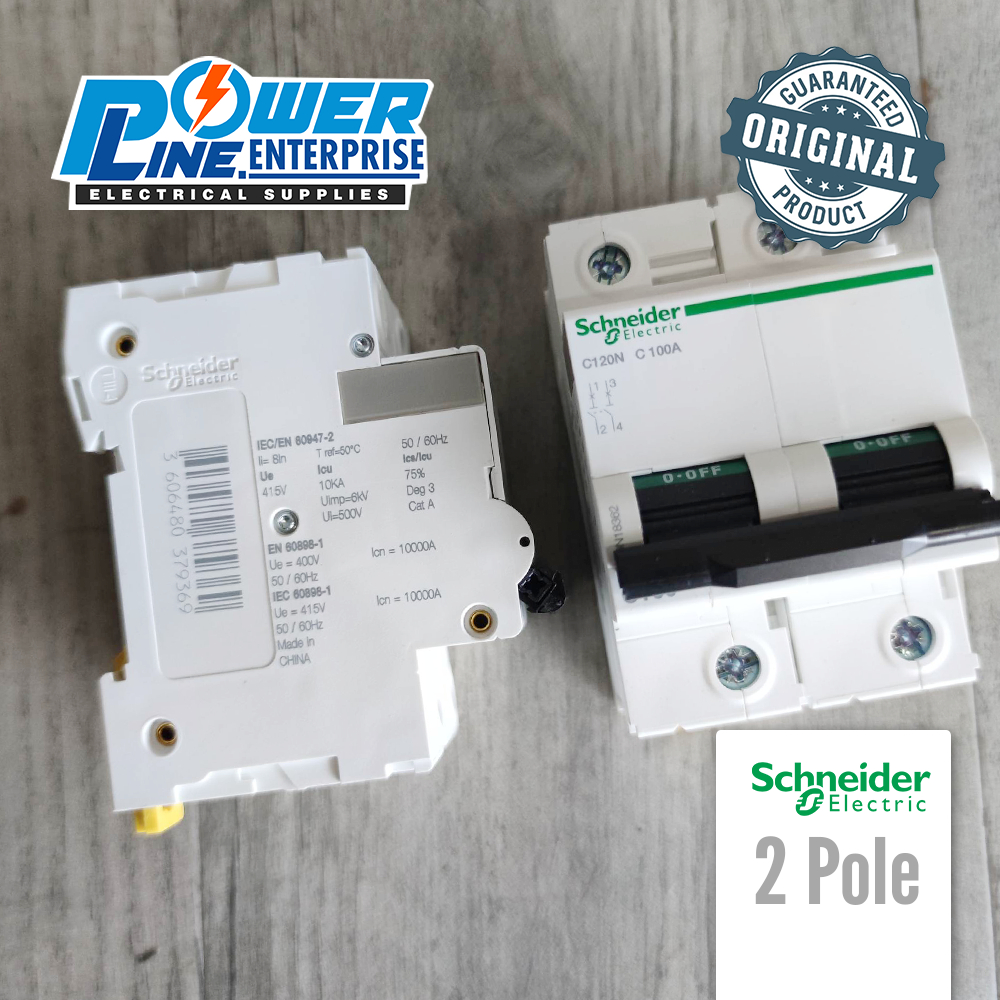 Schneider C120N 80A ~ 125A 2pole Circuit Breaker | Shopee Philippines