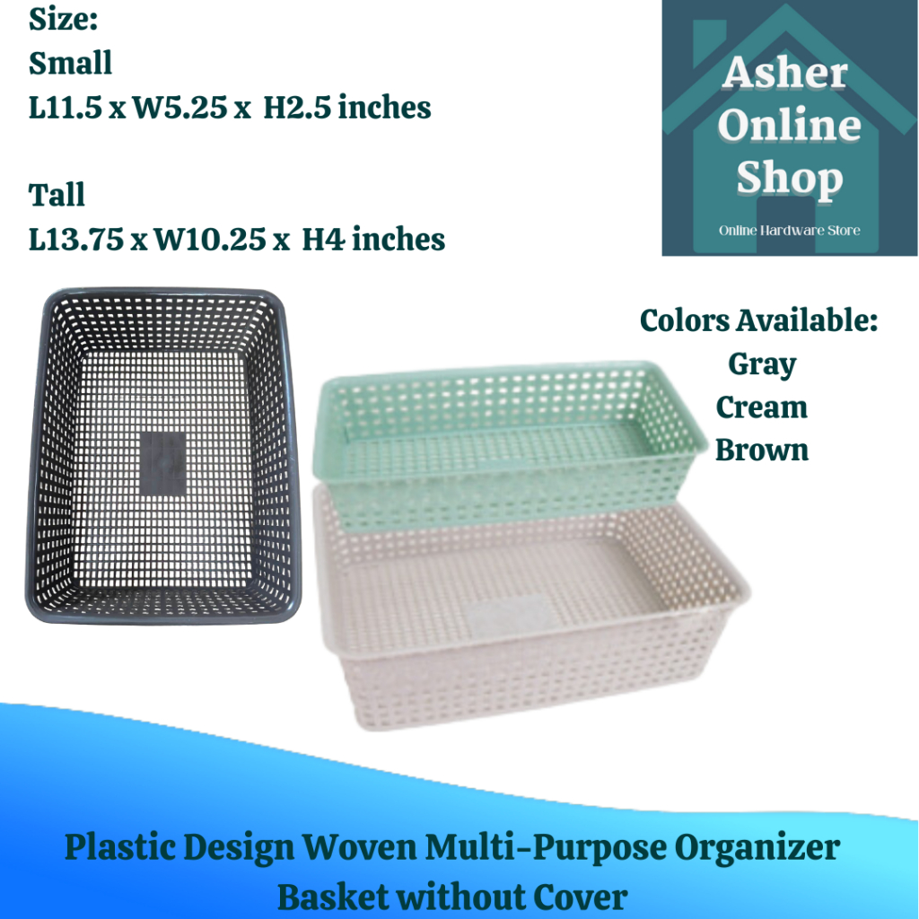 Plastic Woven Design Multi-purpose Organizer Basket Multi-purpose ...