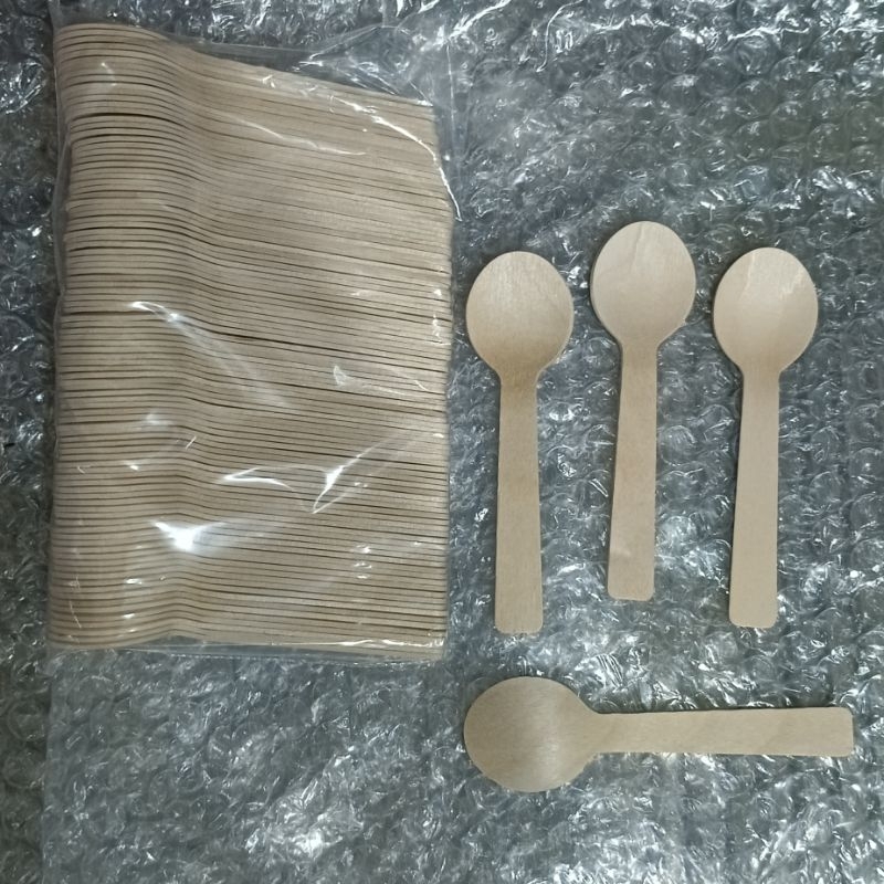 Wooden mini Spoon 100pcs/pack |100mm | Shopee Philippines