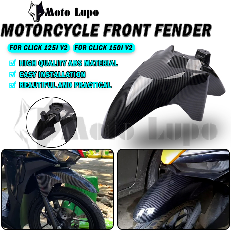 Motorcycle Front Fender For HONDA Click V2 125i / 150i Carbon Fiber ...