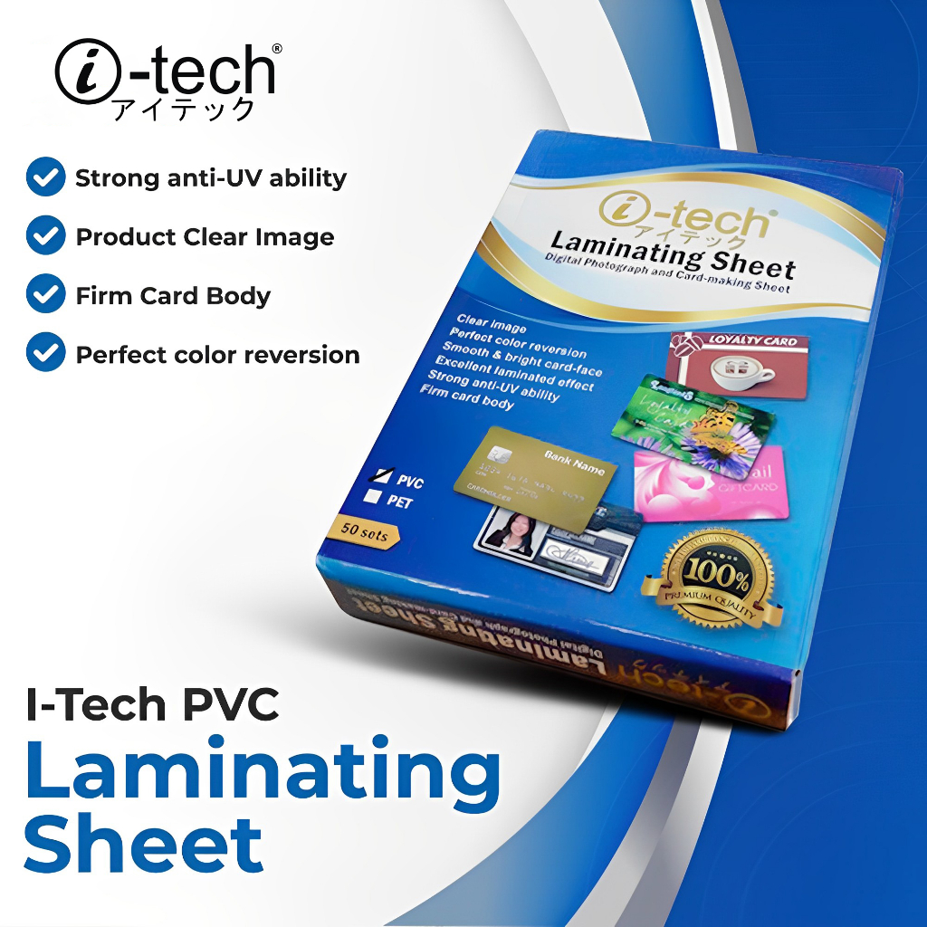i-tech PVC Sheet A4 Size for ID Making / Bag Tag / Calling Card (50sets ...