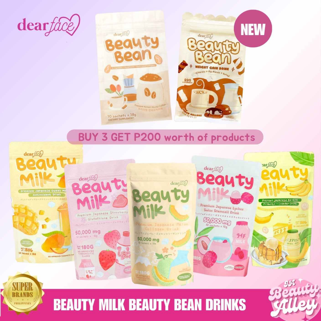 BEAUTY MILK BEAUTY BEAN COLLAGEN DRINK by Dear Face with FREE GIFT ...