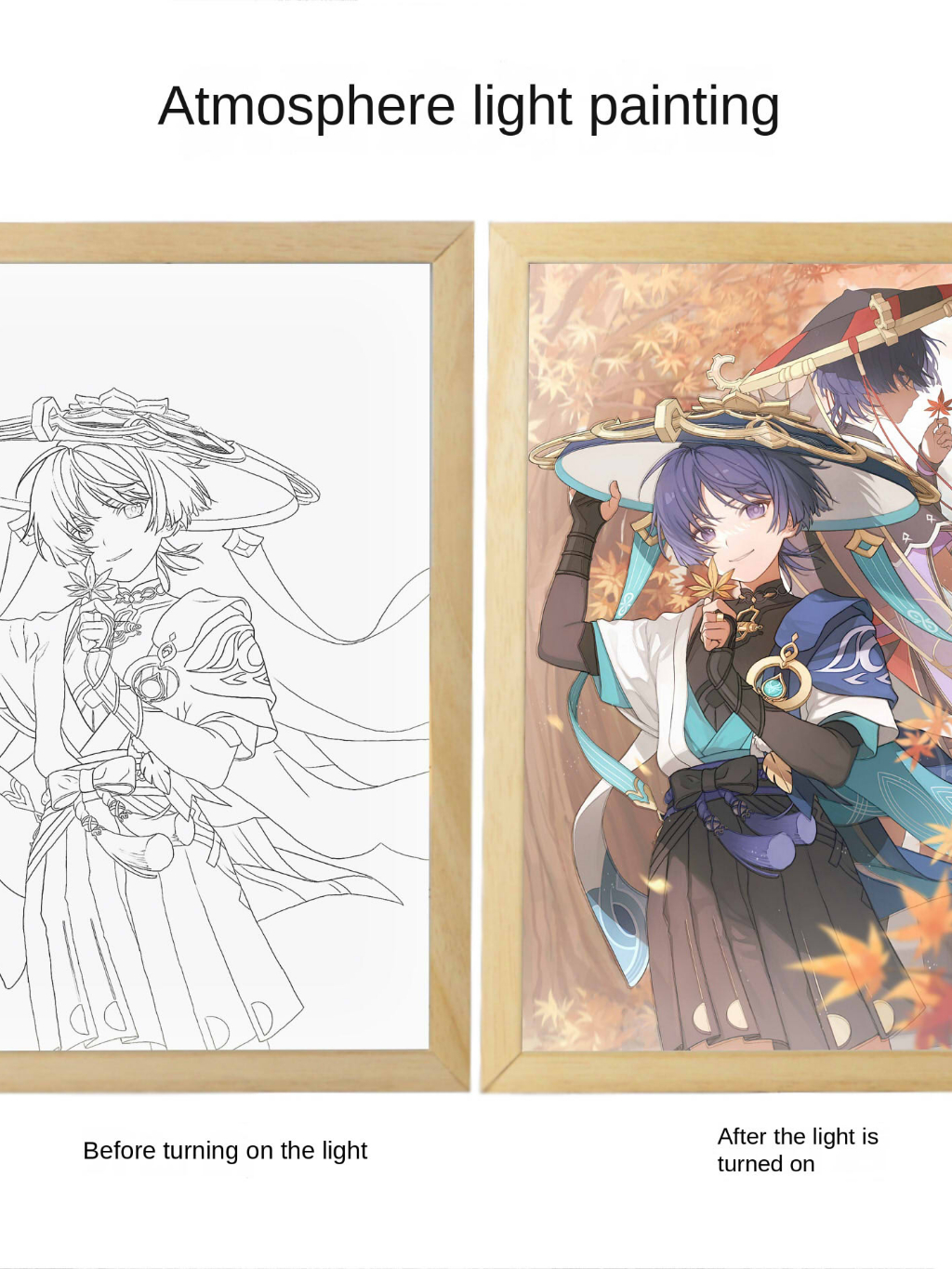 Genshin Impact Barbatos Zhongli Raiden Shogun light art painting ...