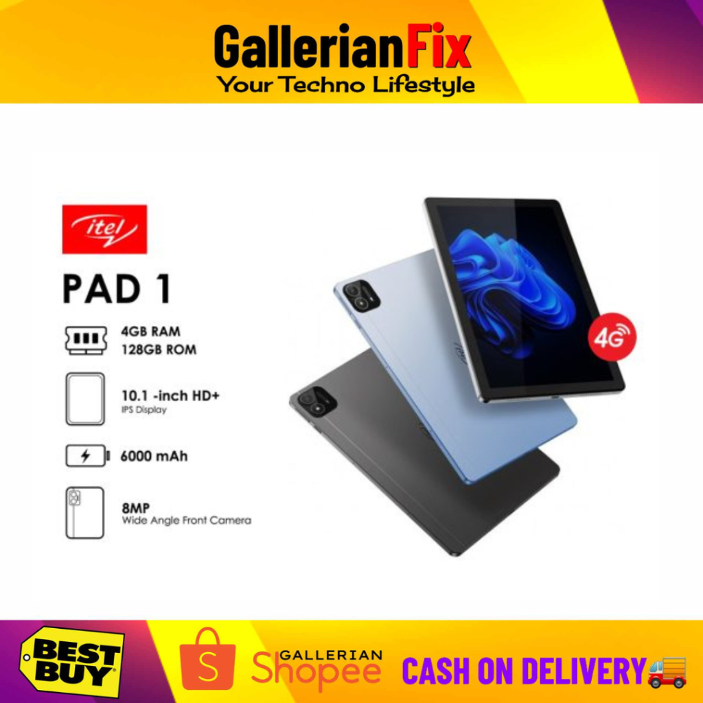 Itel Pad one 4G | 4GB RAM 128GB ROM | 6000mah Battery | Shopee Philippines