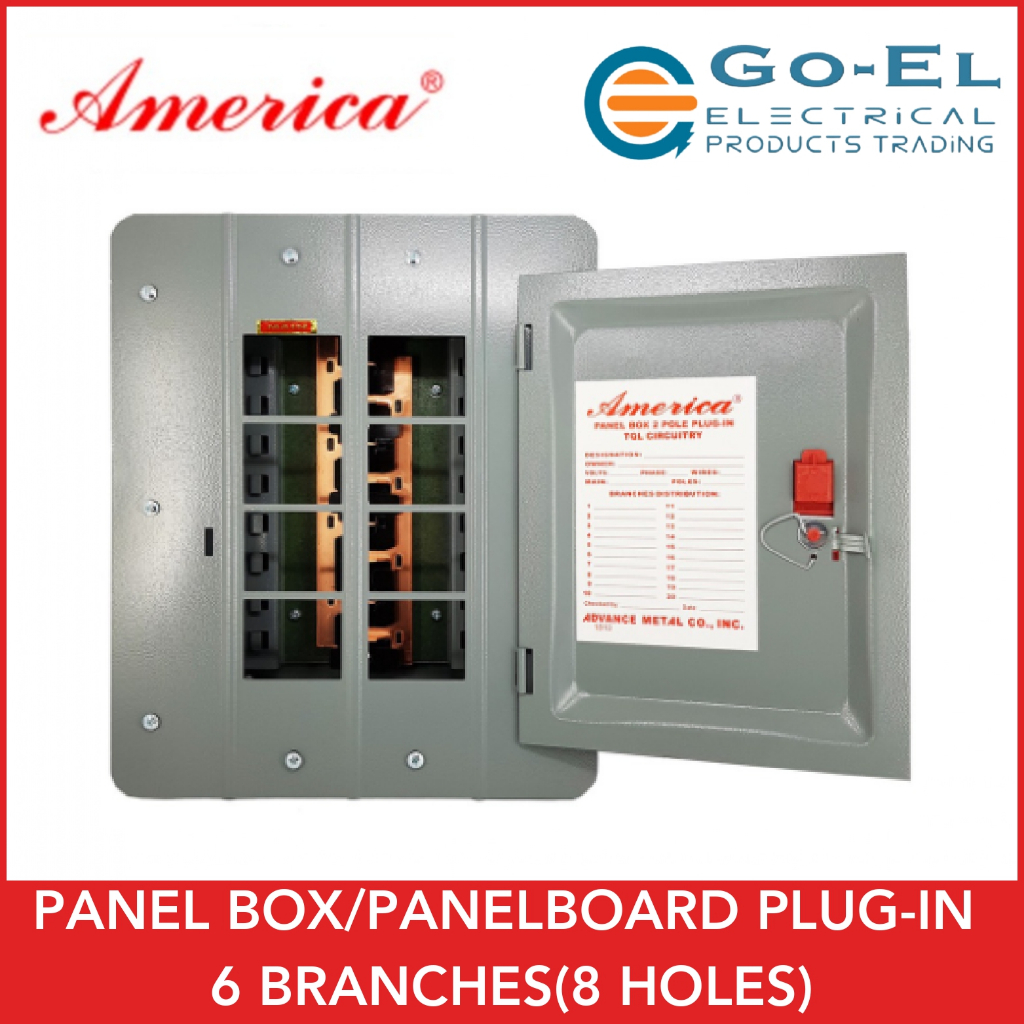 AMERICA Panel Box/Panelboard for 2-Pole Plug-In Breakers (2 - 10 ...