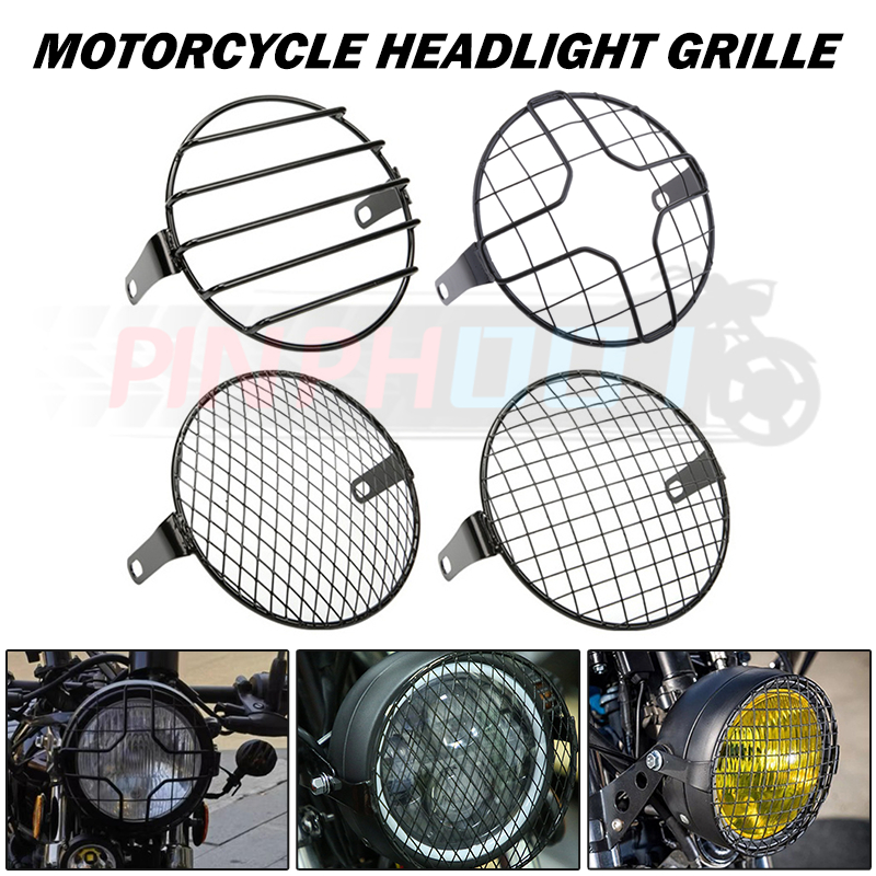 Motorcycle Headlamp Net Cover Cross Grille Headlamp Net Cover Retro ...