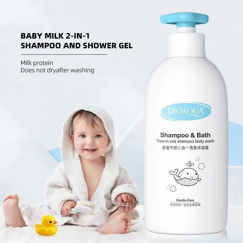 Baby Bath Soap And Shampoo Body Wash Set Milk Scent Bioaqua For Kids ...