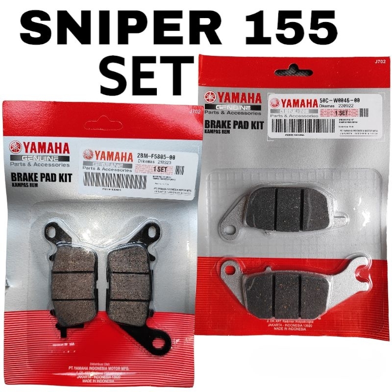 Sniper Brake Pad set for Yamaha Sniper King MXI 150 / Sniper 155 ...