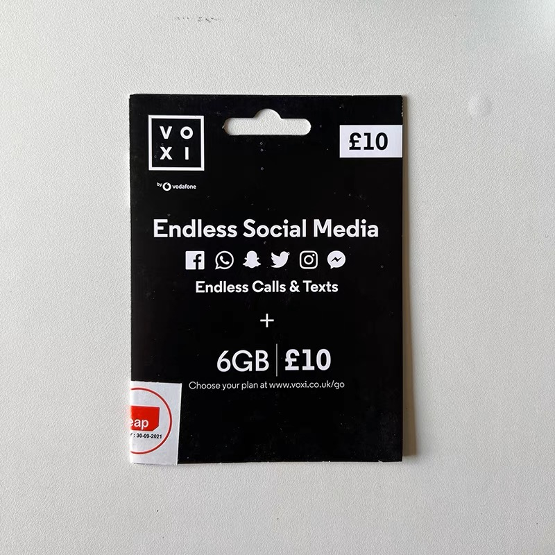 UK Telephone Card VOXI European Roaming Card Foreign 4g 5g ...