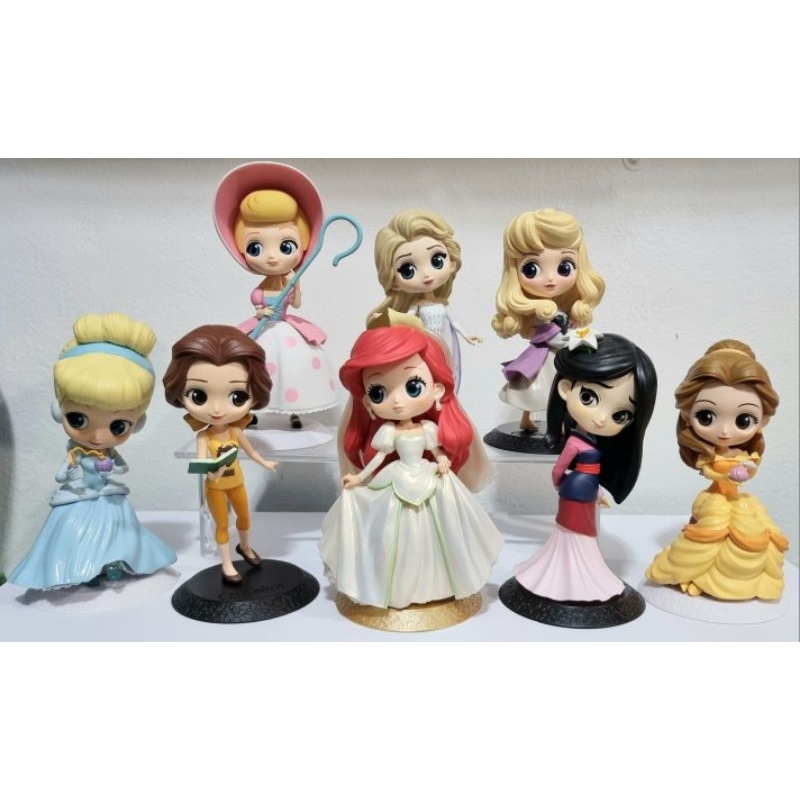 Qposket Disney Princess - Ariel, Mulan, Belle, Aurora, Cinderella, Elsa ...