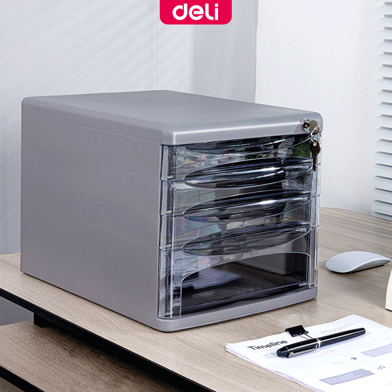 Deli 4-Layer Drawers File Cabinet High Quality Paper Organizer With ...