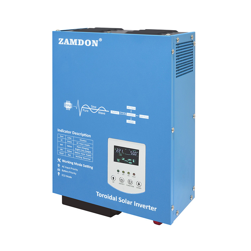 Zamdon 3KW 24V Toroidal Hybrid Off-grid Solar Inverter with 60A MPPT ...