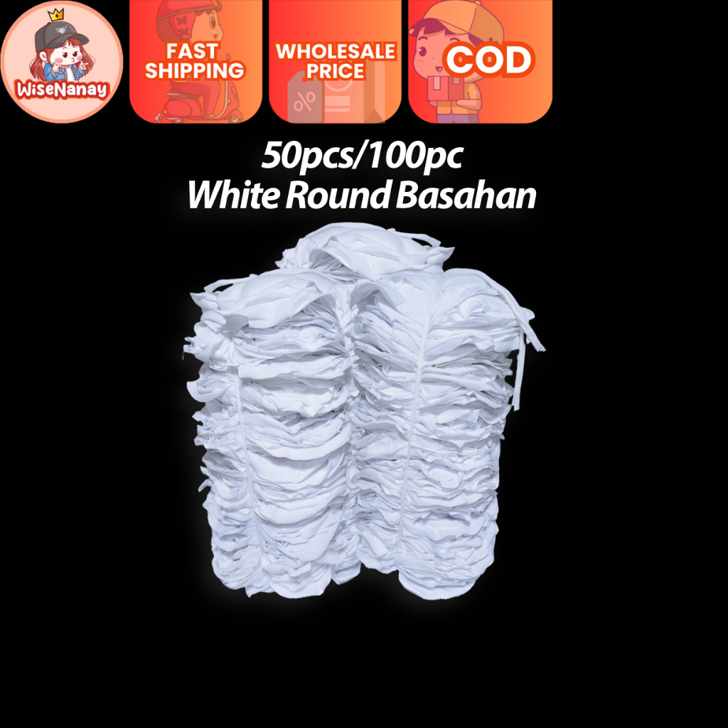 WiseNanay 50 and 100pcs White Basahan Cleaning Rag - Cleaning Cloth ...