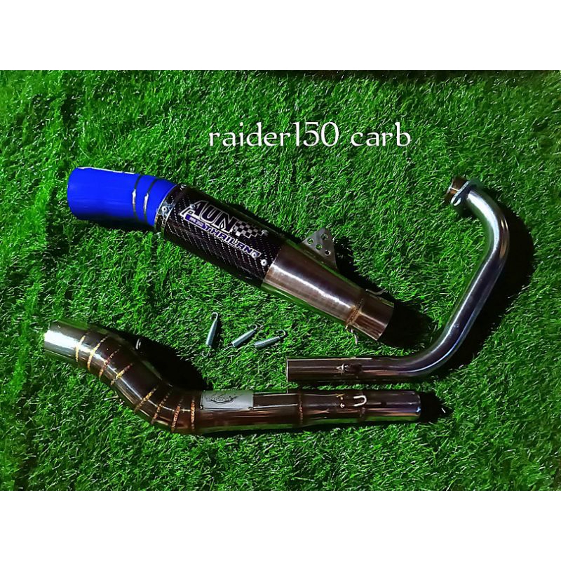AUN CARBON/KOU/DS4 OPEN PIPE SET FOR RAIDER150 CARB & F.I | Shopee ...