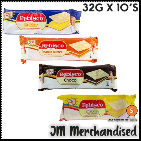 JM FG-0084 | JM Foods | Rebisco Sandwich Cream 10's/Pack | Cream | Butter | Choco | Strawberry ...
