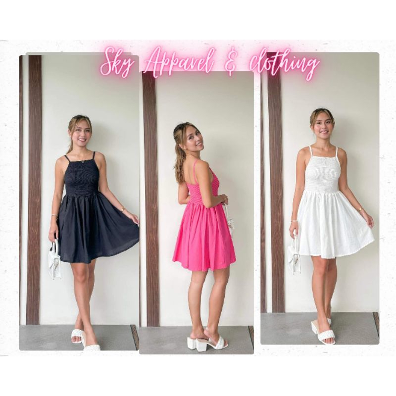 Shayla Mini Dress, Cotton Linen fabric | Shopee Philippines