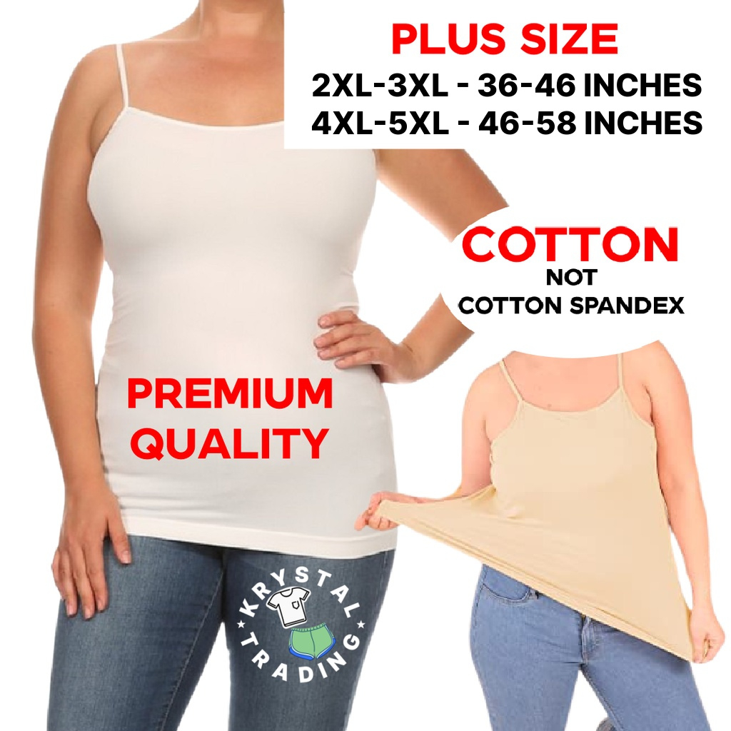 Plus Size Spaghetti Strap Tank Top Sando - fits large 2xl to 5xl - up ...
