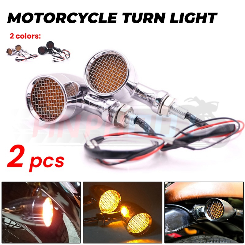 2pcs Motorcycle Turn Signal Light For Cafe Racer Cruiser Led Lghts For ...